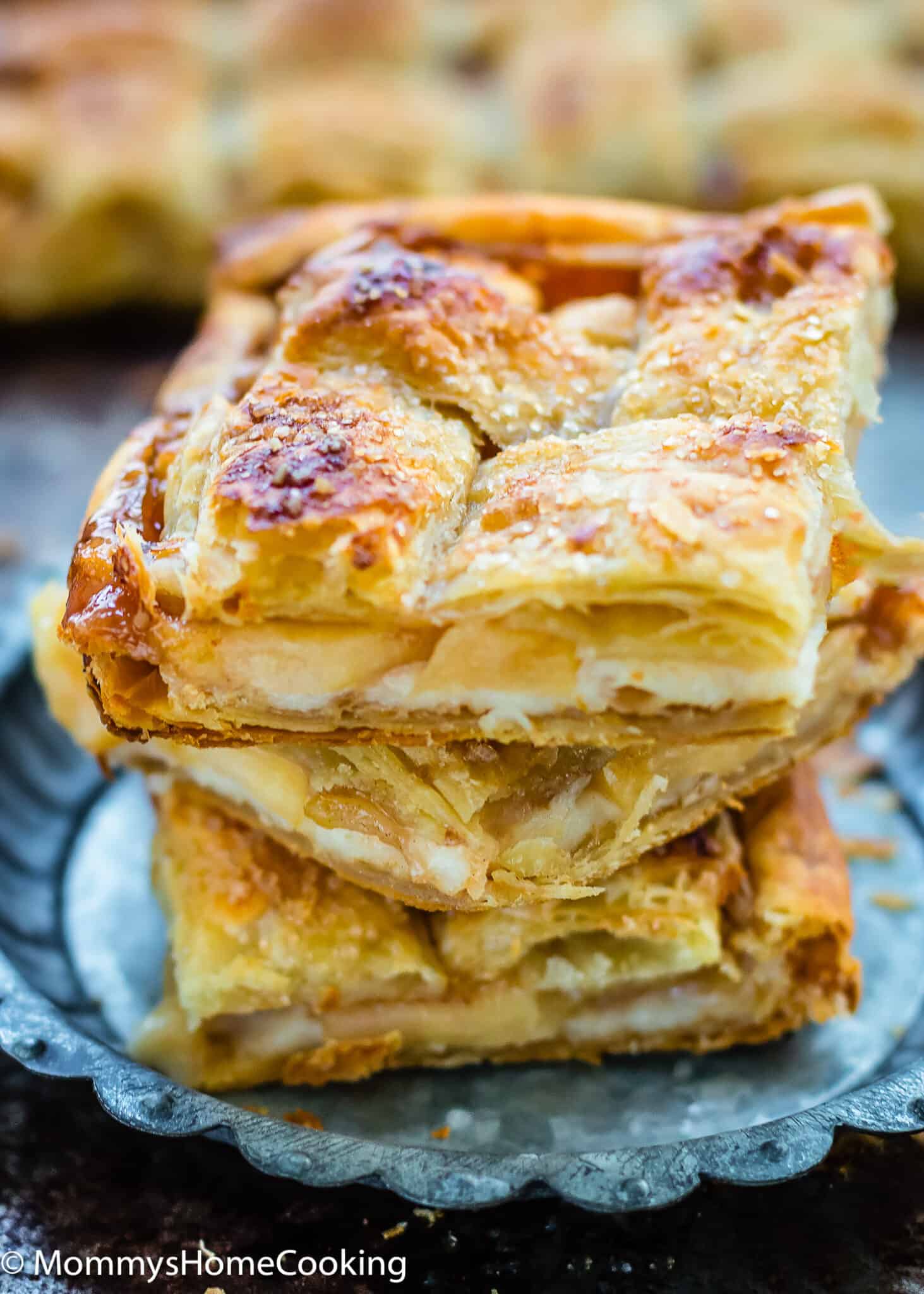 Eggless Salted Caramel Apple Cheese Danish - Mommy's Home Cooking