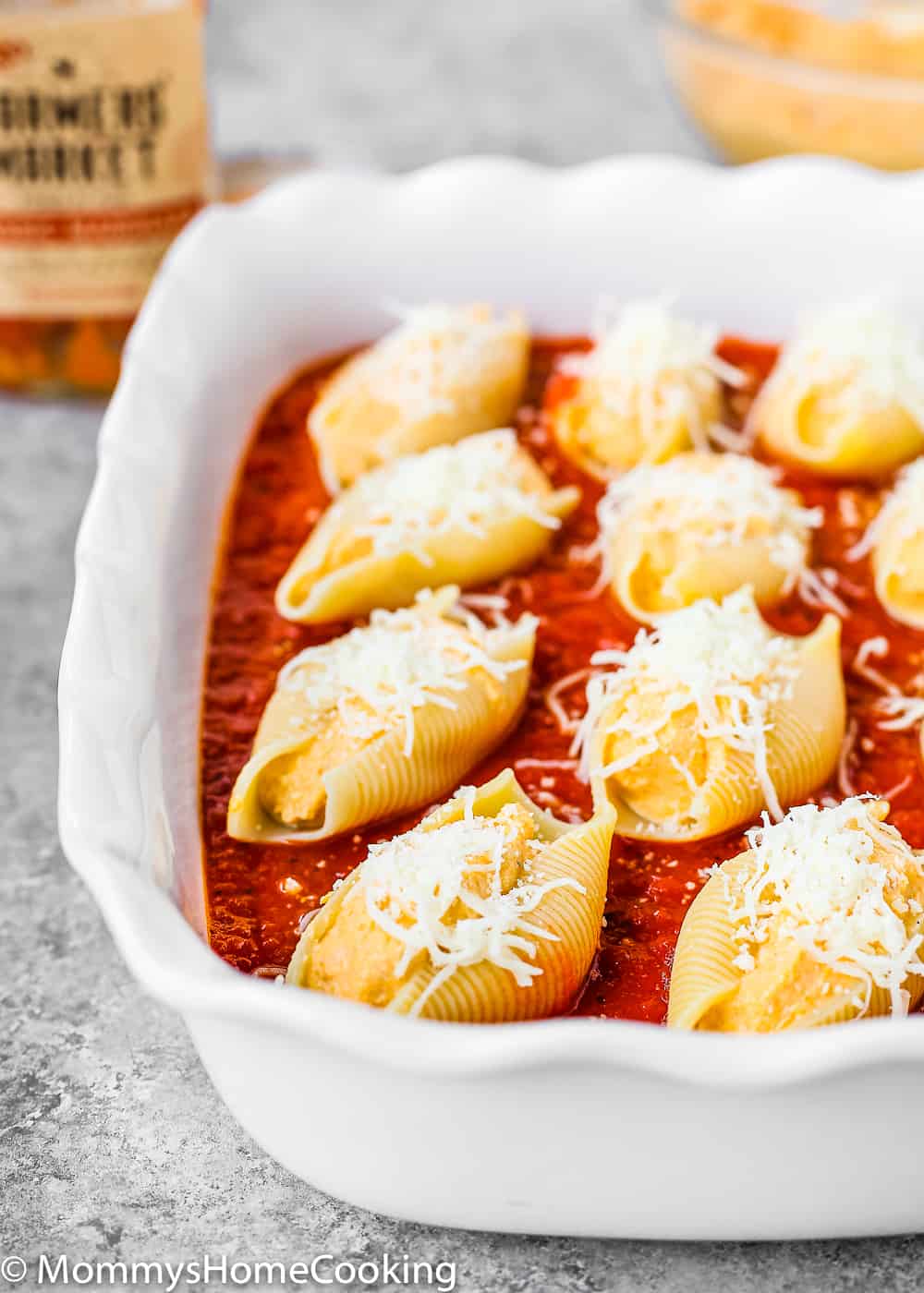 Eggless Pumpkin Ricotta Stuffed Shells - Mommy's Home Cooking