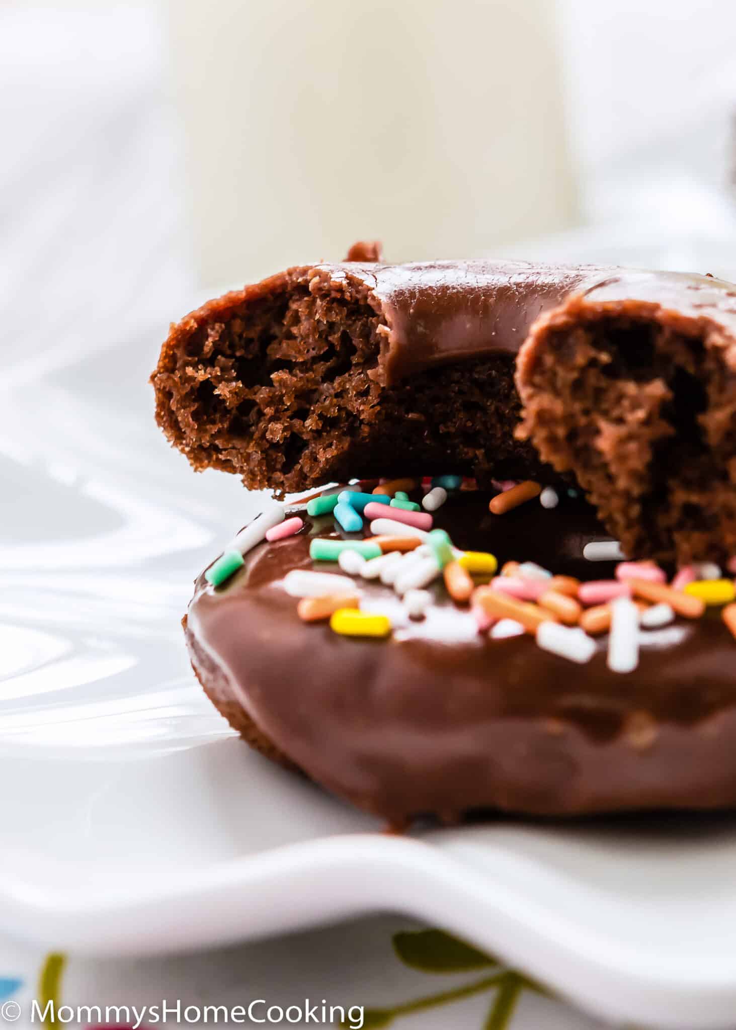 Eggless Chocolate Donuts (Easy & Fluffy) - Mommy's Home Cooking