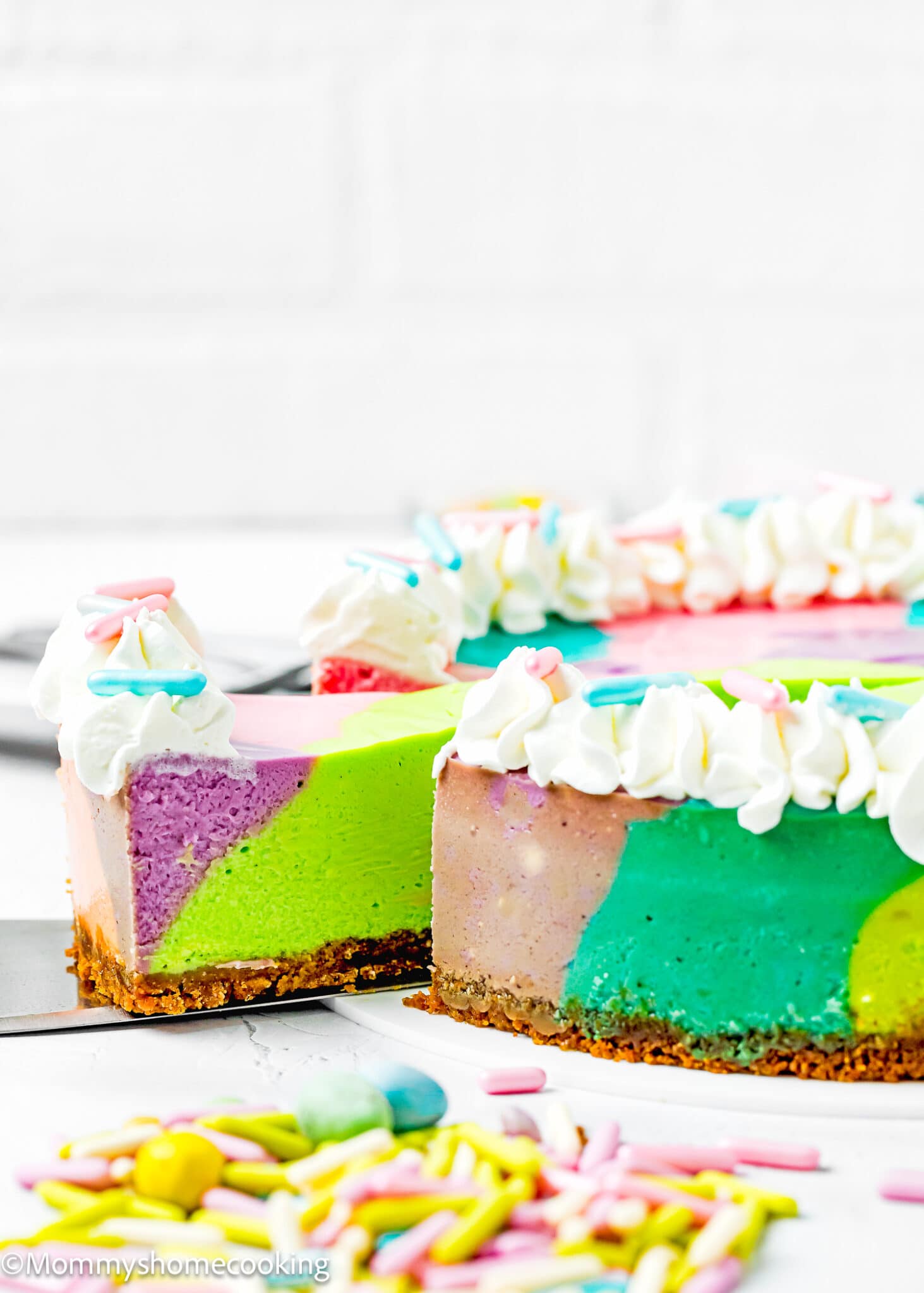Easy Baked Easter Cheesecake (Egg-Free) - Mommy's Home Cooking