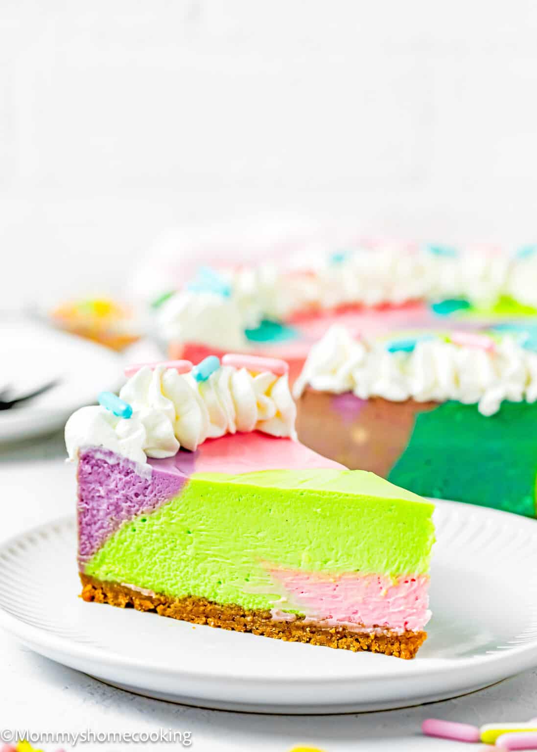 Easy Baked Easter Cheesecake (Egg-Free) - Mommy's Home Cooking