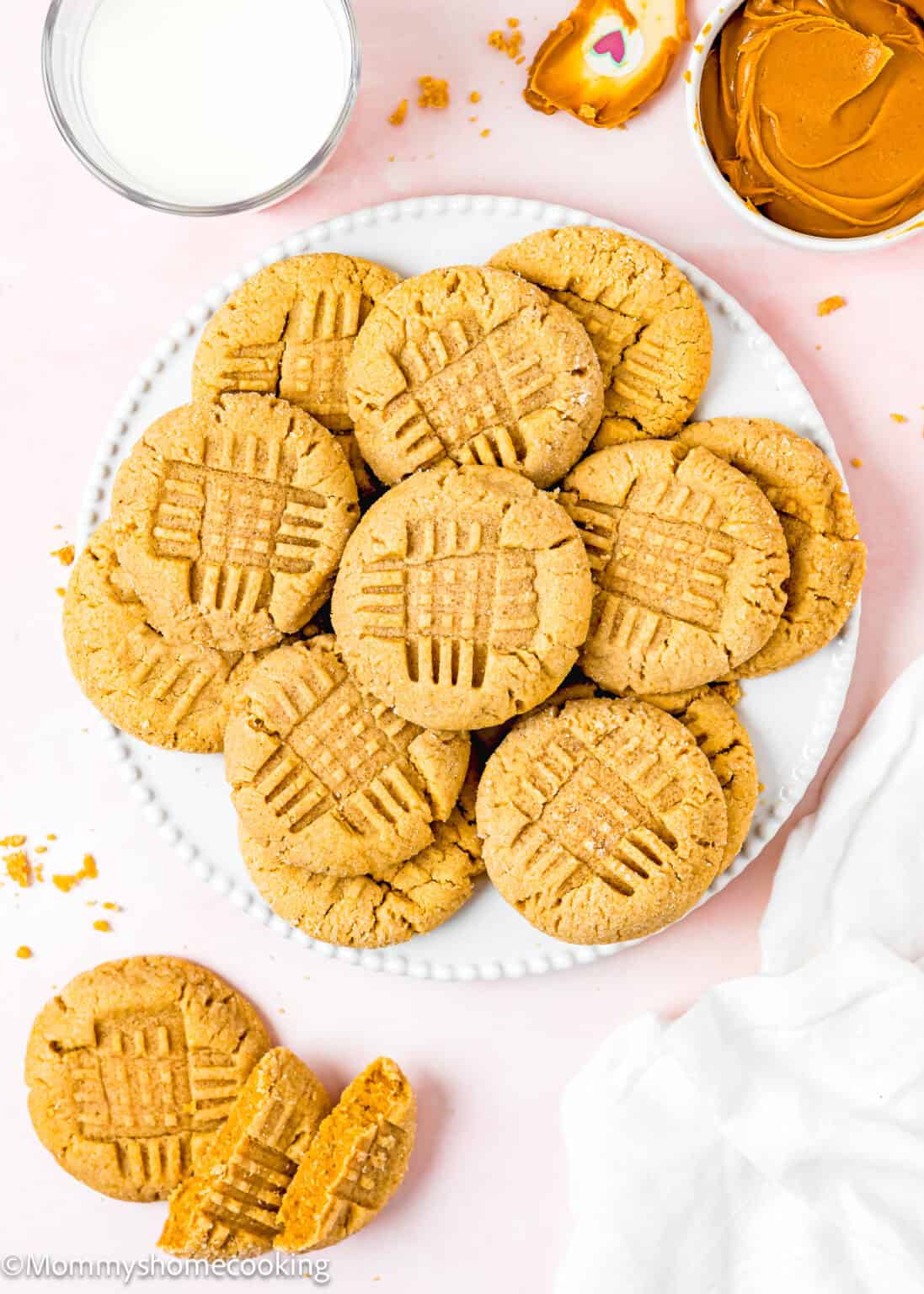 Easy Eggless Peanut Butter Cookies - Mommy's Home Cooking