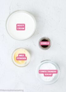 Easy Whipped Cream Frosting (With Secret Ingredient) - Mommy's Home Cooking