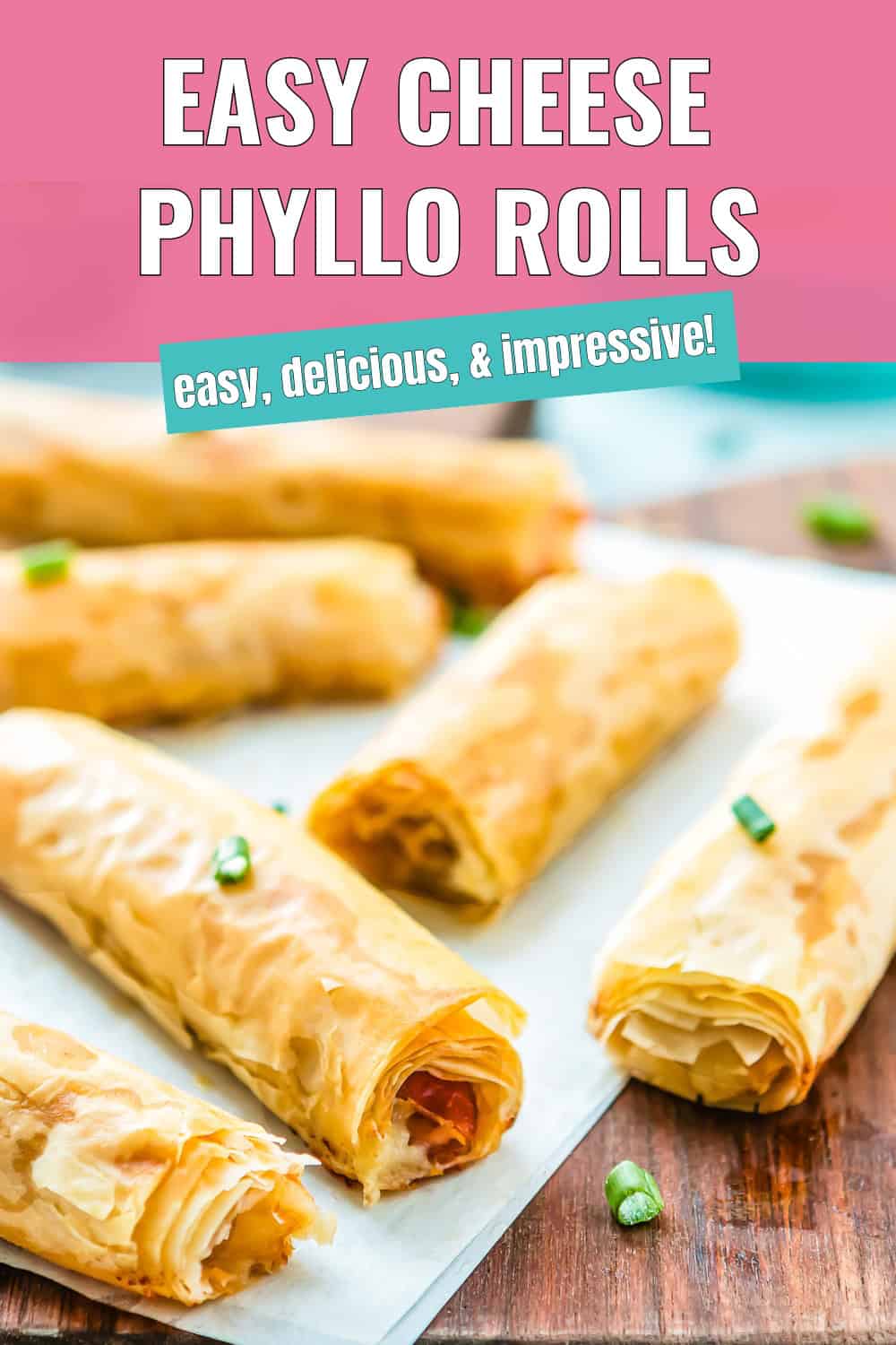 Easy Cheese Phyllo Rolls (3-ingredient) - Mommy's Home Cooking