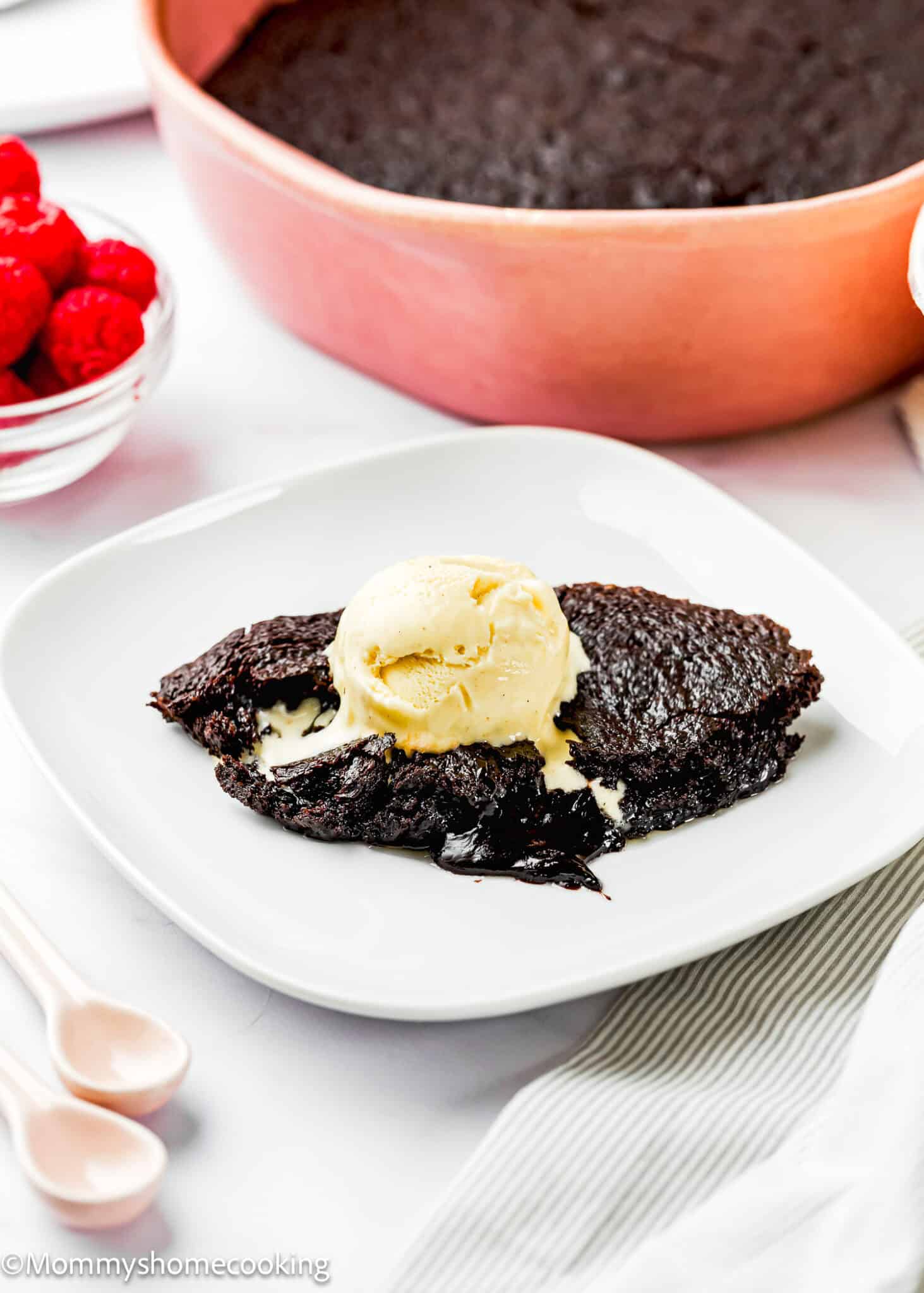 Eggless Chocolate Brownie Pudding (Rich & Spoonable)