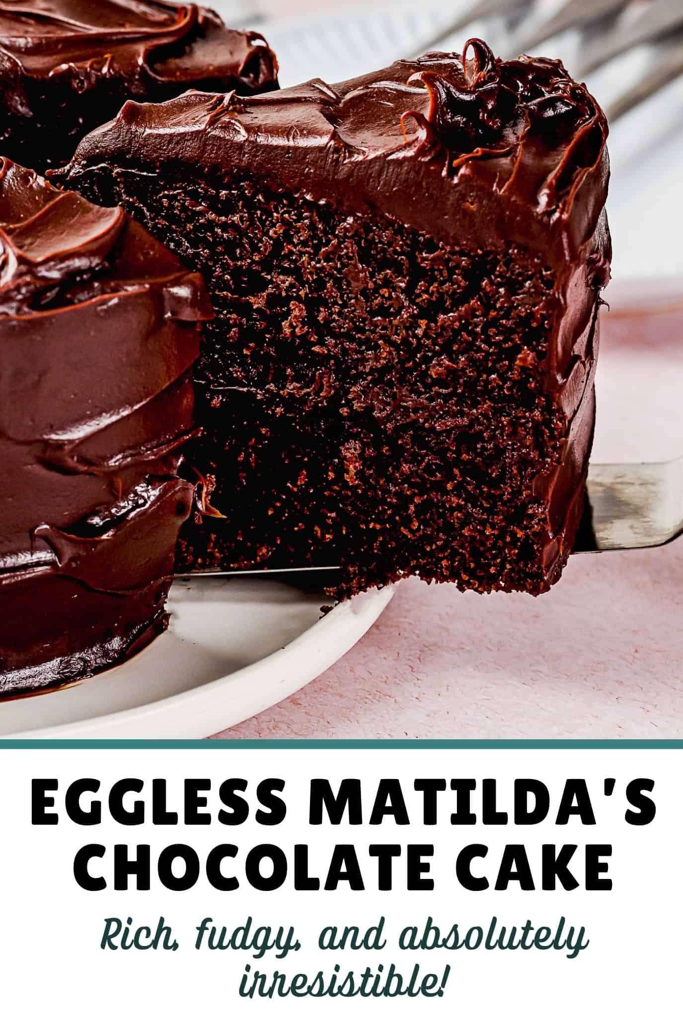 Ultra-Fudgy Eggless Chocolate Layer Cake (Matilda Inspired)